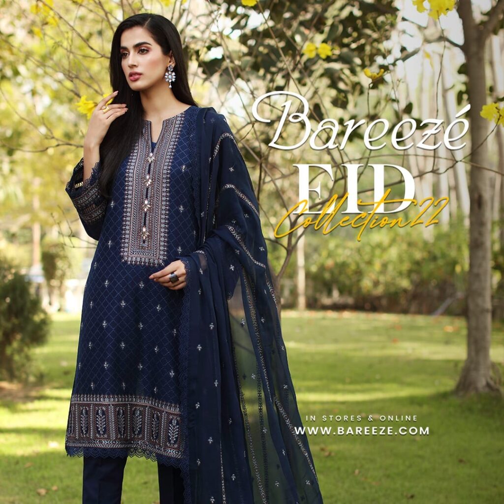 BAREEZE Full Embroidered Lawn 3pc 2023 CV#003 | Summer Collection ...